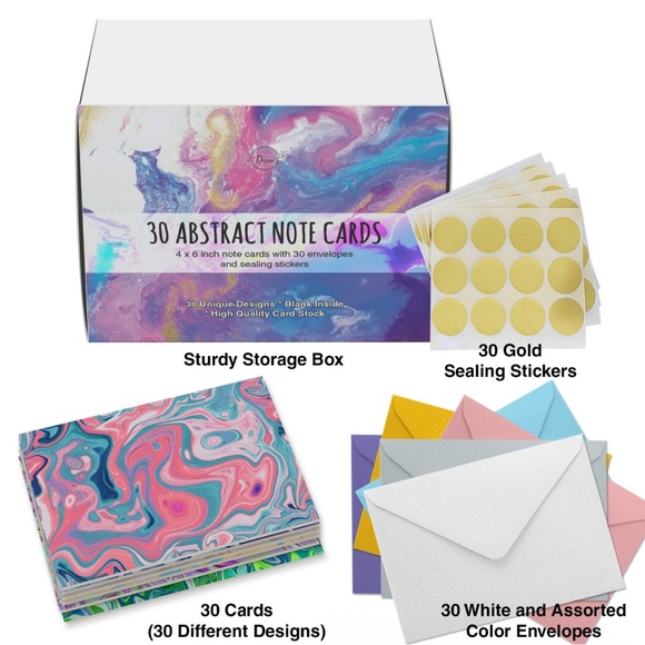 Accessories | 3 Abstract Note Cards With Envelopes | Poshmark